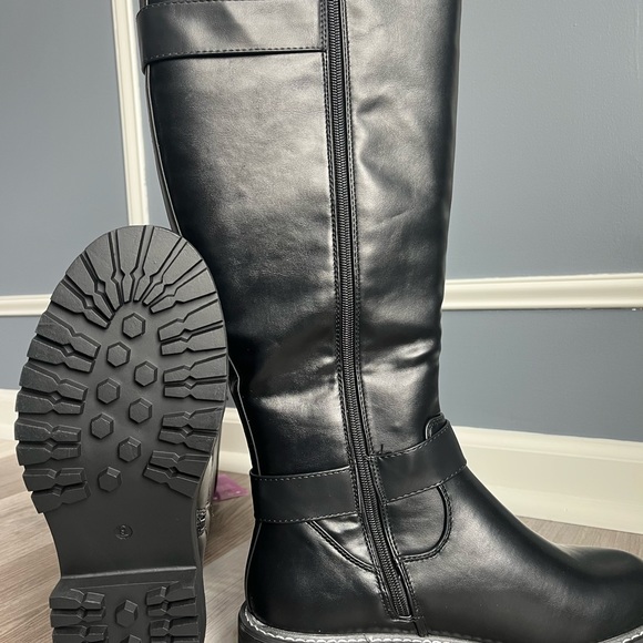 Hawkwell | Shoes | Hawkwell Womens Black Knee High Platform Riding ...